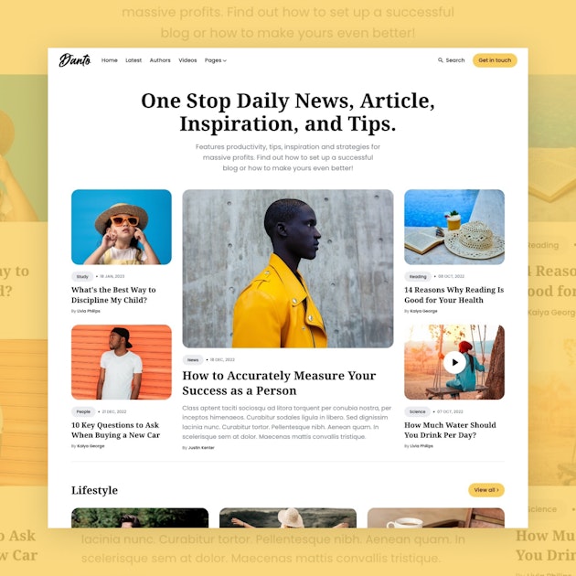 Danto: a fast, modern news and magazine/blog theme – Jekyll Themes