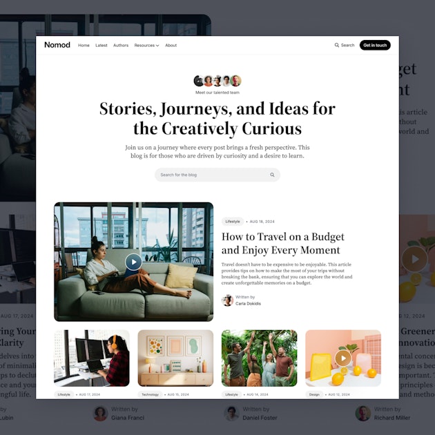Nomod – a multipurpose blog theme – Jekyll Themes