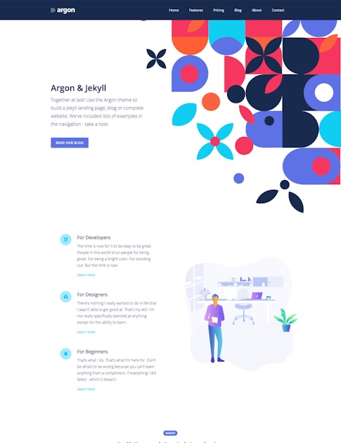 Argon – Bootstrap design system Jekyll theme – Jekyll Themes
