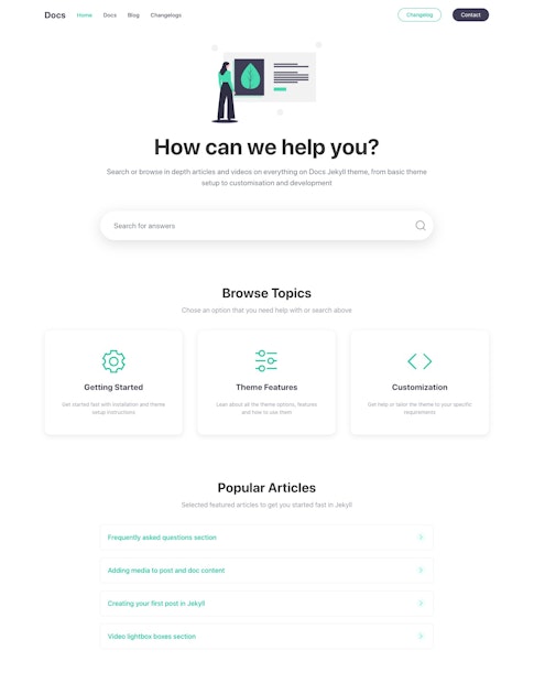 Docs Responsive Documentation Jekyll Theme Jekyll Themes
