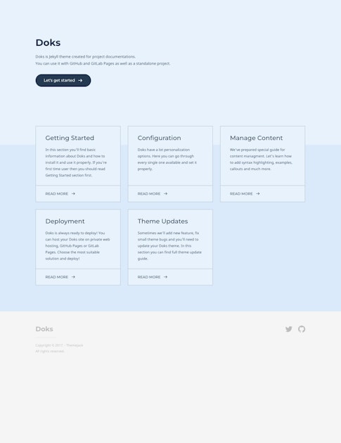 Doks – Project documentation Jekyll theme – Jekyll Themes