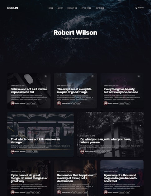 Norlin – Beautiful dark blog theme – Jekyll Themes